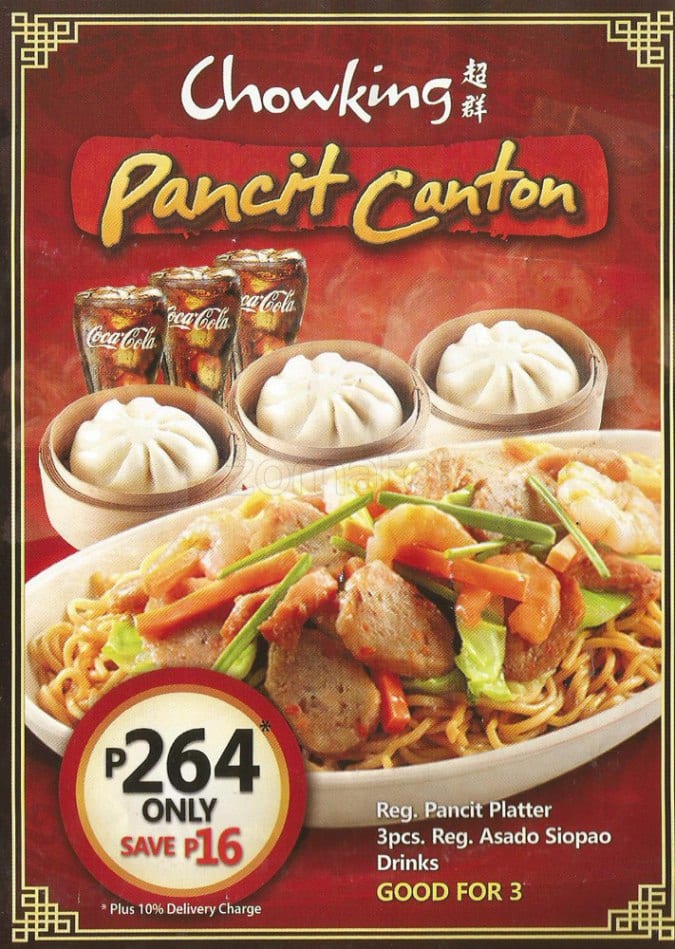 Menu at Chowking (Head Office) restaurant, Pasig, 10 F. Ortigas Jr. Rd