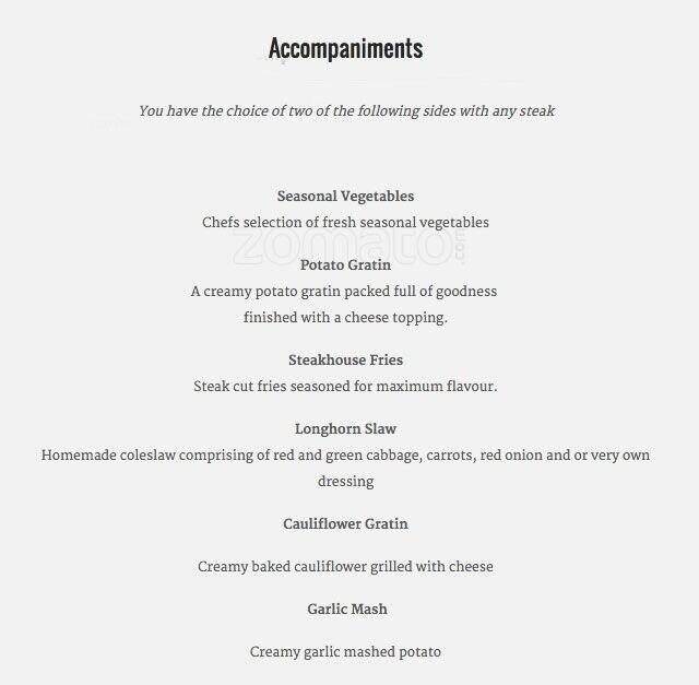 Menu at Longhorn pub & bar, Upper Hutt