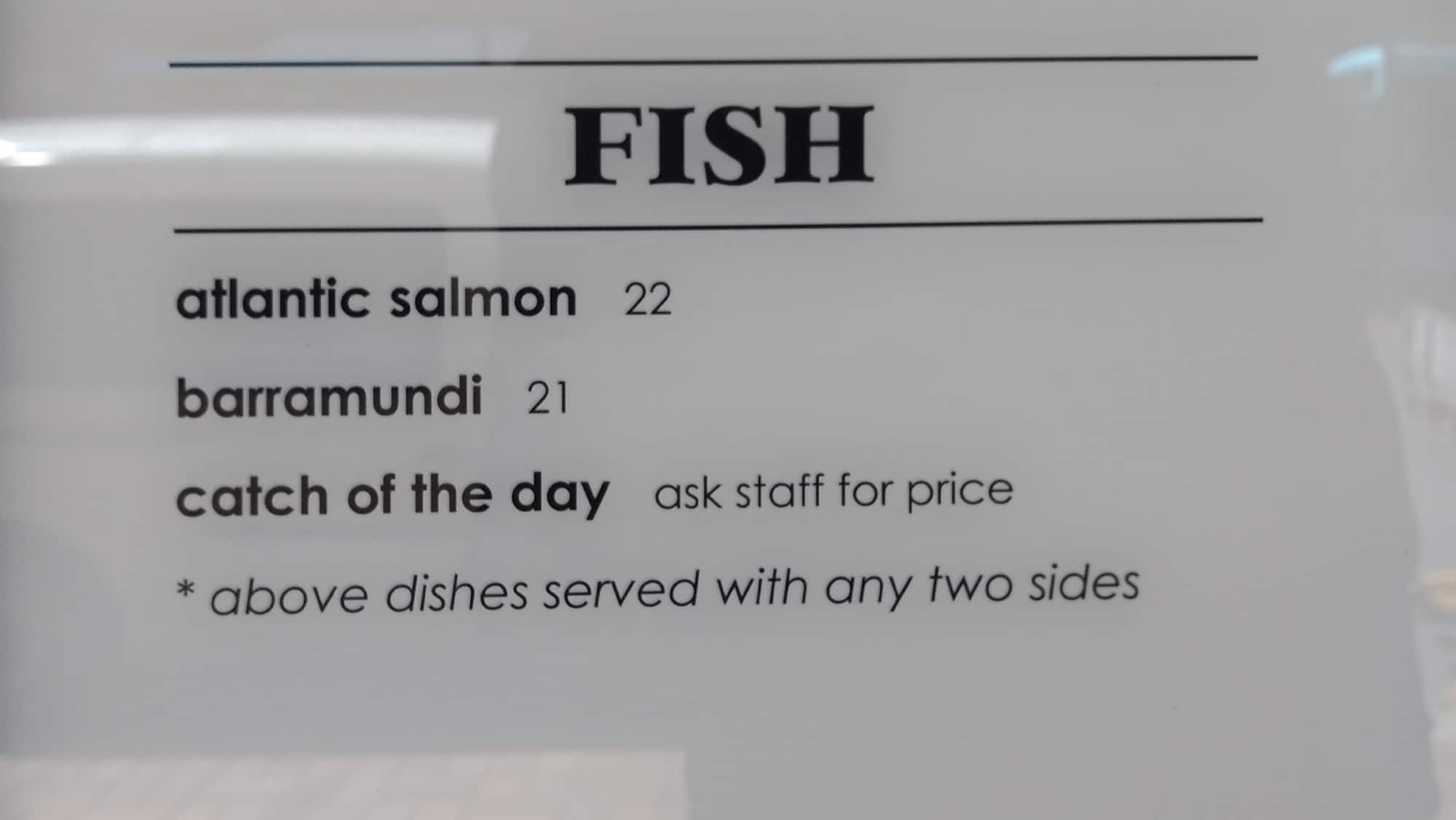 Menu at Maroubra Junction Hotel steakhouse, Maroubra