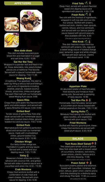 Bai Tong Menu, Menu for Bai Tong, Issaquah, Issaquah - Urbanspoon/Zomato