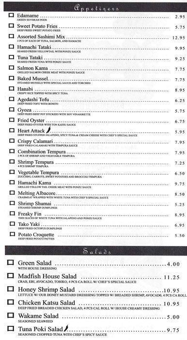 Little Madfish Menu, Menu for Little Madfish, Fremont, Fremont ...