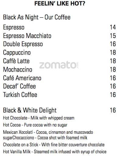 Menu at Buzz Deli Cafe, Dubai