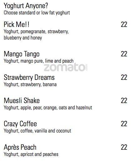 Menu at Buzz Deli Cafe, Dubai