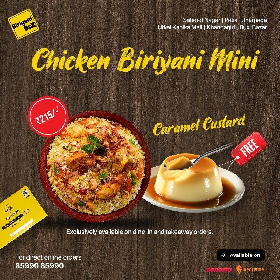 Menu at Biriyani Box, Bhubaneswar, Oposite SBI