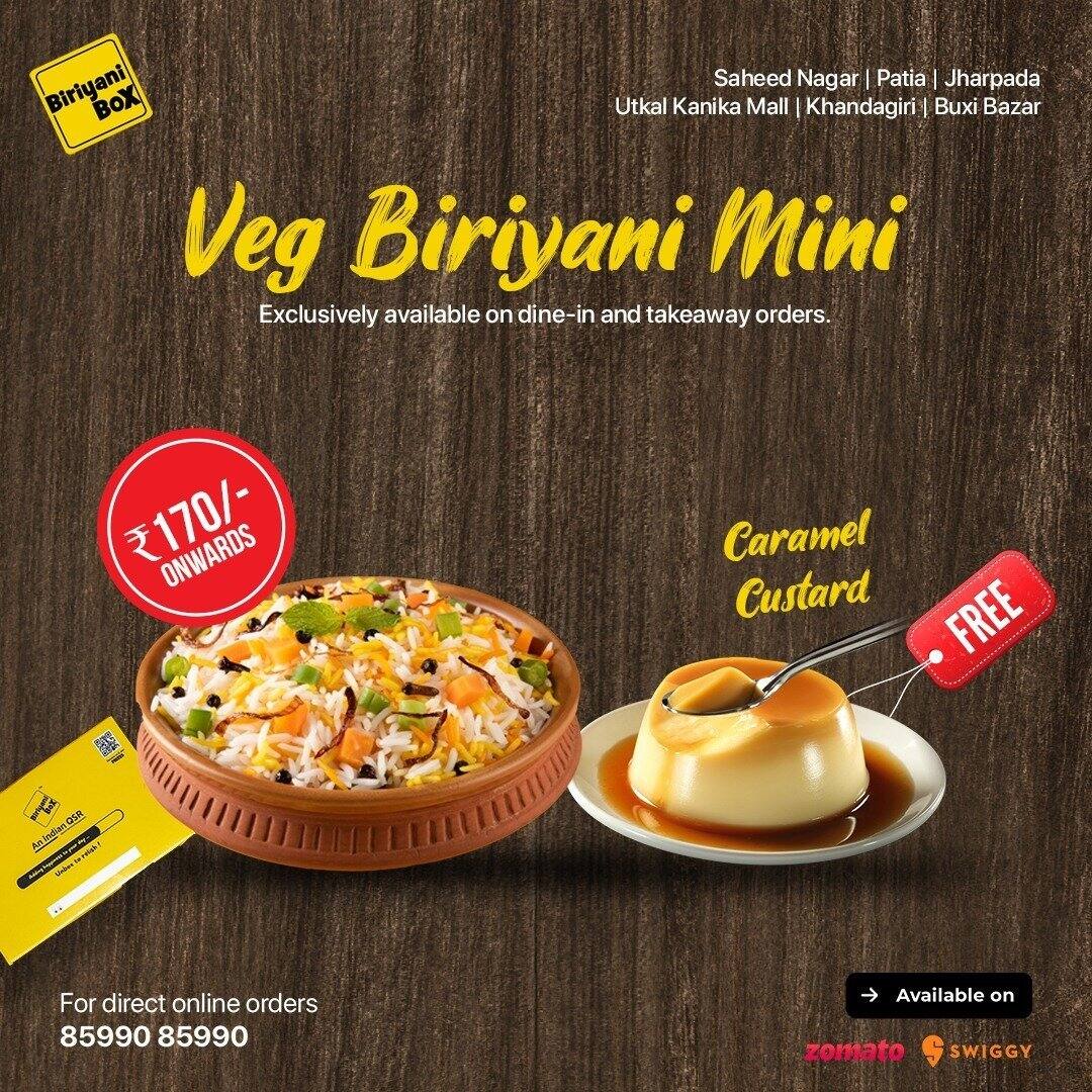 Menu at Biriyani Box, Bhubaneswar, Oposite SBI