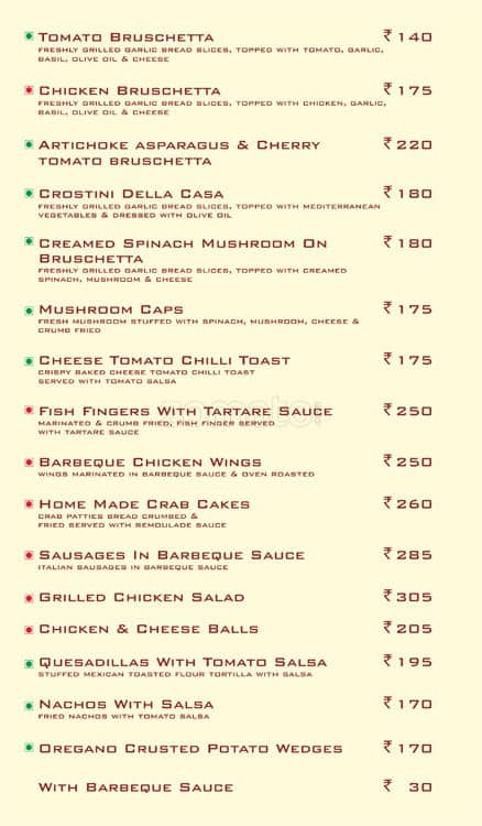 Menu at CAFFE PASCUCCI, Bengaluru, 49