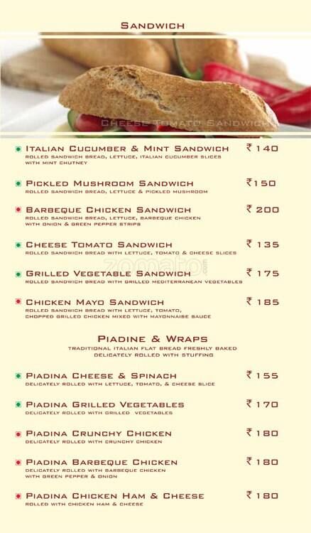 Menu at CAFFE PASCUCCI, Bengaluru, 49