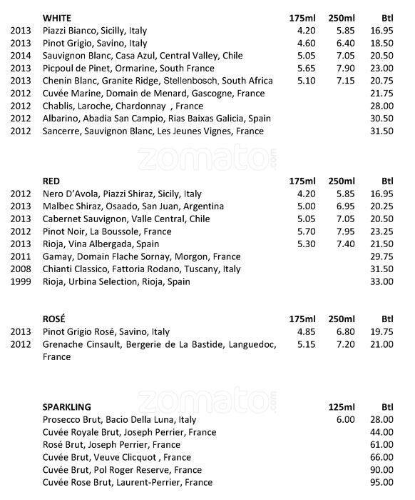 Menu at Williams Ale & Cider House pub & bar, London