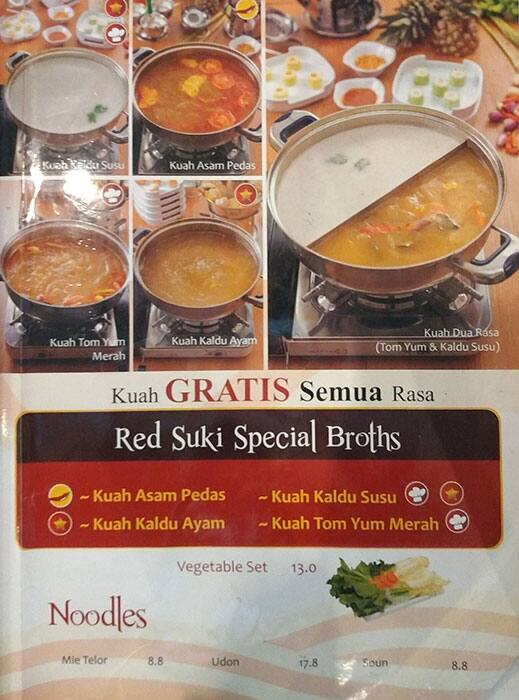 Menu at Red Suki restaurant, Bekasi Regency, Grand Metropolitan Mall ...