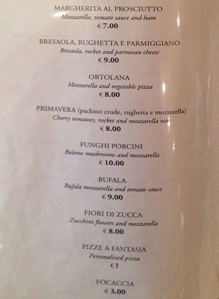 Menu da Ristorante Agostino Alla Pergola, Roma, Via Costantino Corvisieri