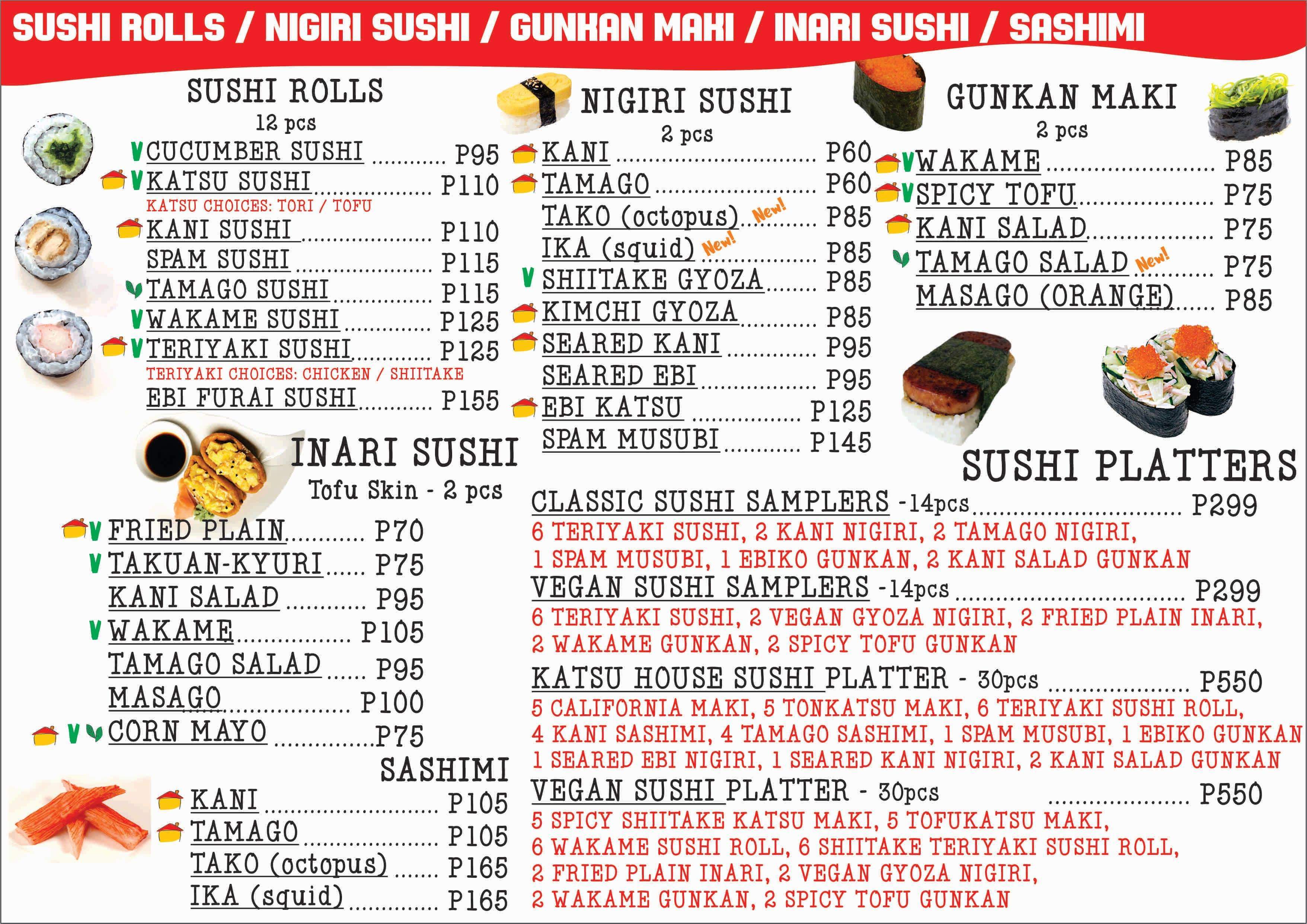 Menu at Katsu House Japanese Fusion Restaurant, Antipolo