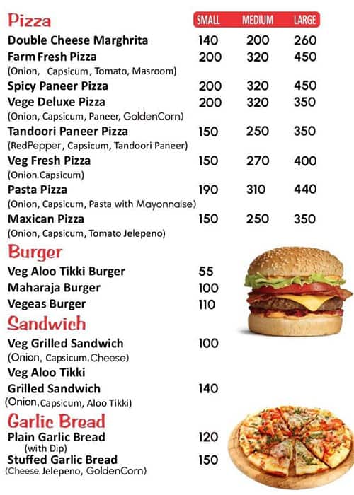 Menu of Oven Fresh Pizza, Govindpuri, New Delhi