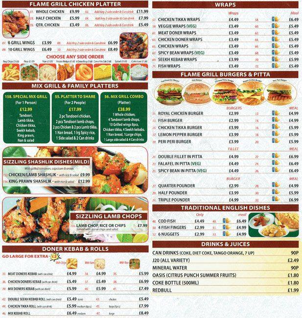 Menu at Royal Kitchen restaurant, London