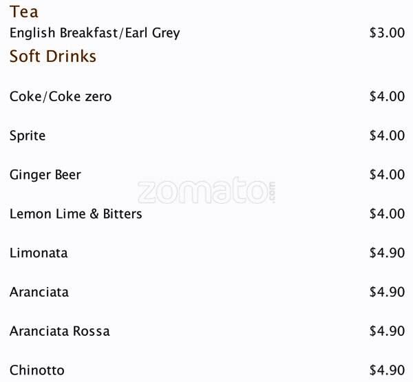Menu at Mediterranean Food Warehouse, Wellington, 100 Tory Street