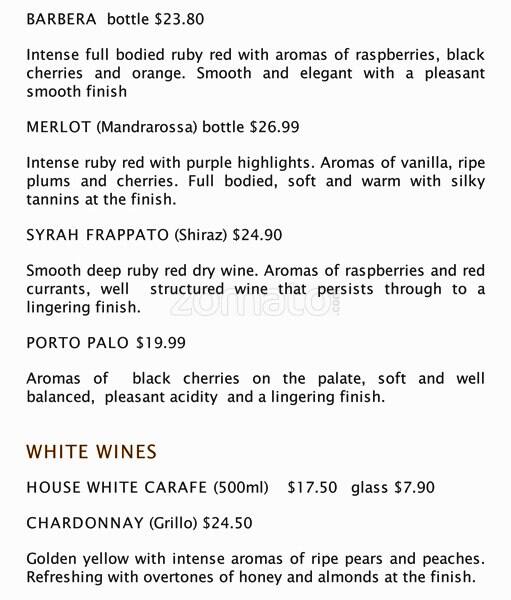 Menu at Mediterranean Food Warehouse, Wellington, 100 Tory Street