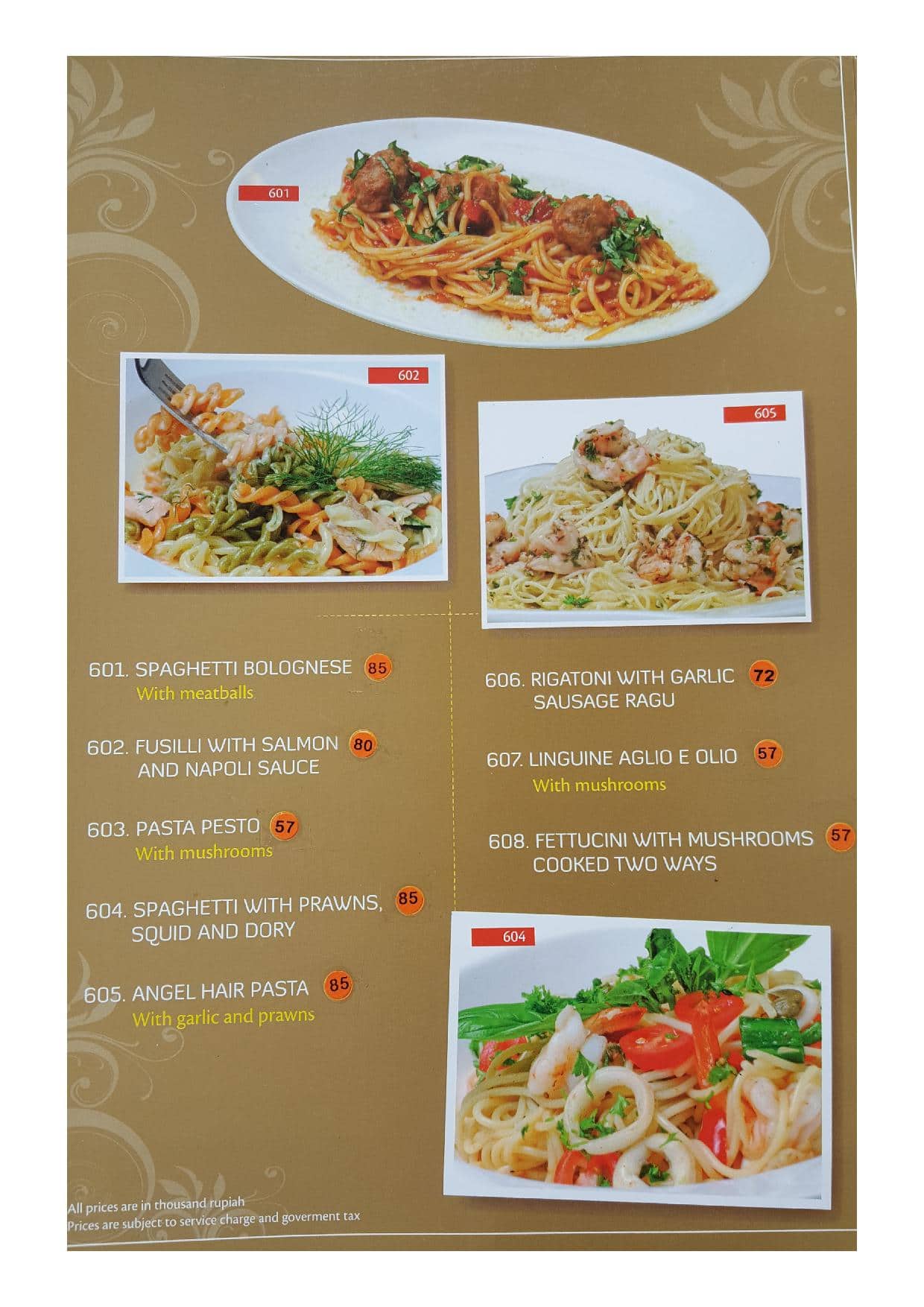 Menu at The Bistro restaurant, Cileungsi, Raffles Hills Blok HA No. 1