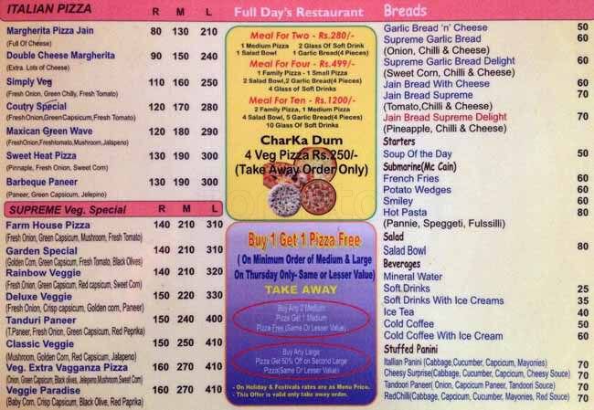 Menu at Red Chilli Pizza, Ahmedabad, Ground Floor