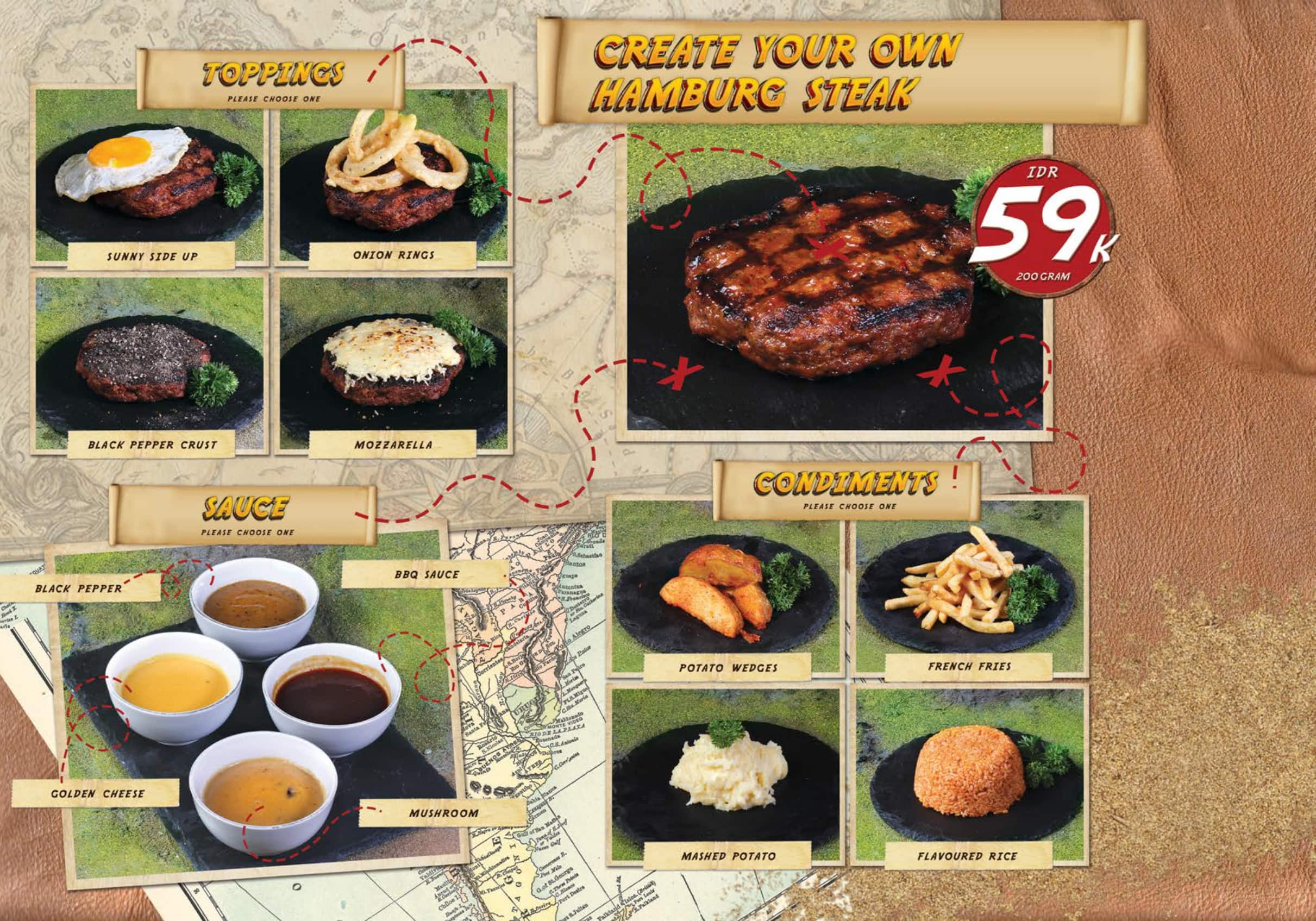 Menu at Karnivor restaurant, Bekasi Regency