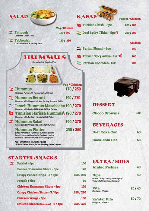 Shawarma Factory Menu, Menu for Shawarma Factory, Indirapuram ...