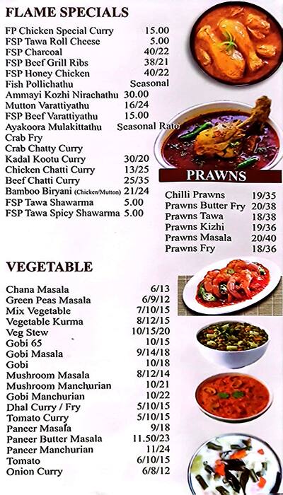 Menu at FLAME EATERY RESTAURANT, Dubai