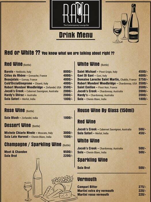 Raya Bar & Lounge By Pipal Tree Menu - Zomato