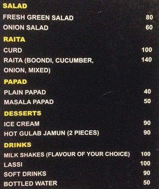 Menu at Sunset Bar & Restaurant, Kolkata, 2nd Floor