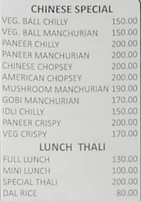 Menu at Ruchi Hotel, Virar, Agashi Rd