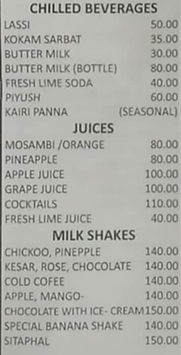 Menu at Ruchi Hotel, Virar, Agashi Rd