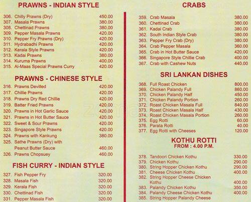 Al Maas, Bambalapitiya, Colombo 04, Colombo - Zomato Sri Lanka