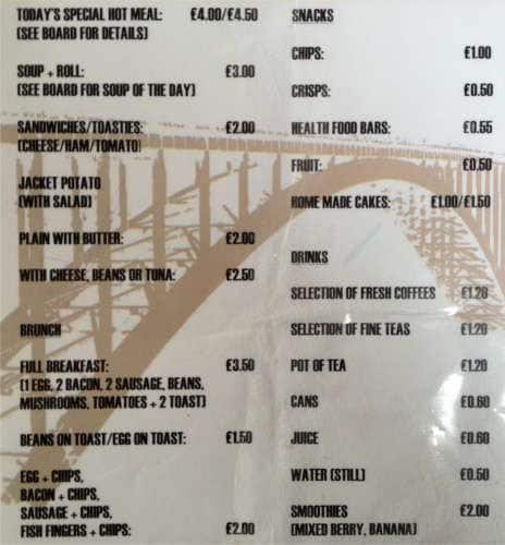 The Bridge Cafe Menu, Menu for The Bridge Cafe, Islington, London ...