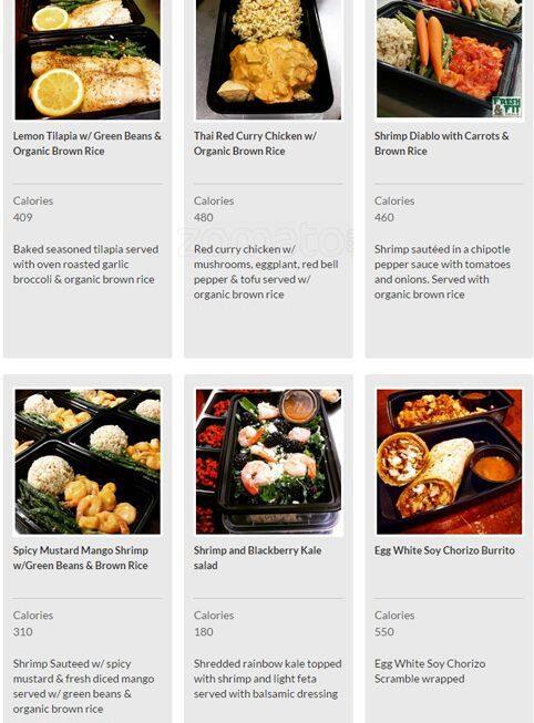 Menu at Fresh and Fit Meals restaurant, National City, Highland Ave