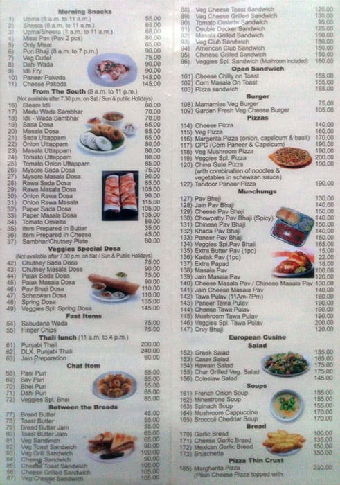 Menu of Veggies, Kasarvadavli, Thane West, Thane