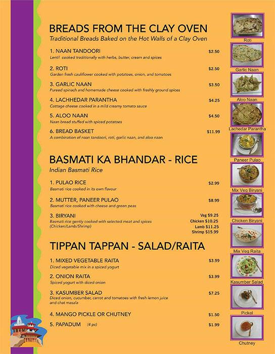 Menu at Himalaya Resturant restaurant, Hamilton