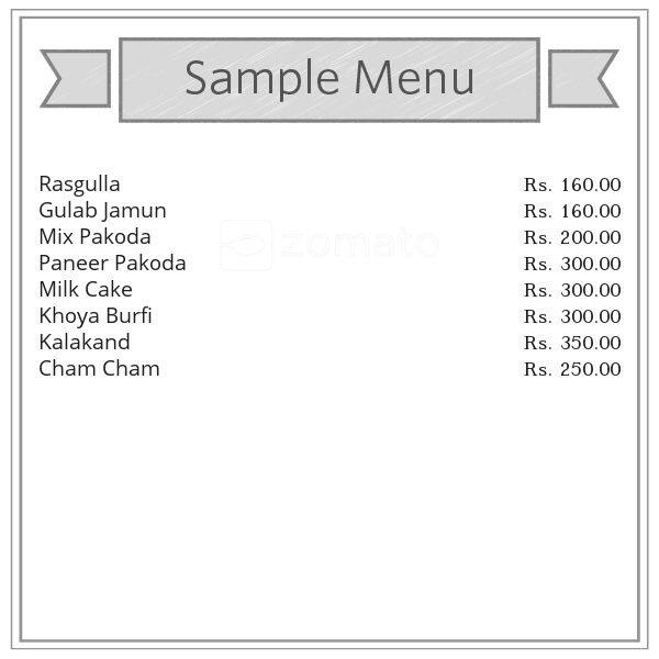 Menu at Green Sweets, Dera Bassi