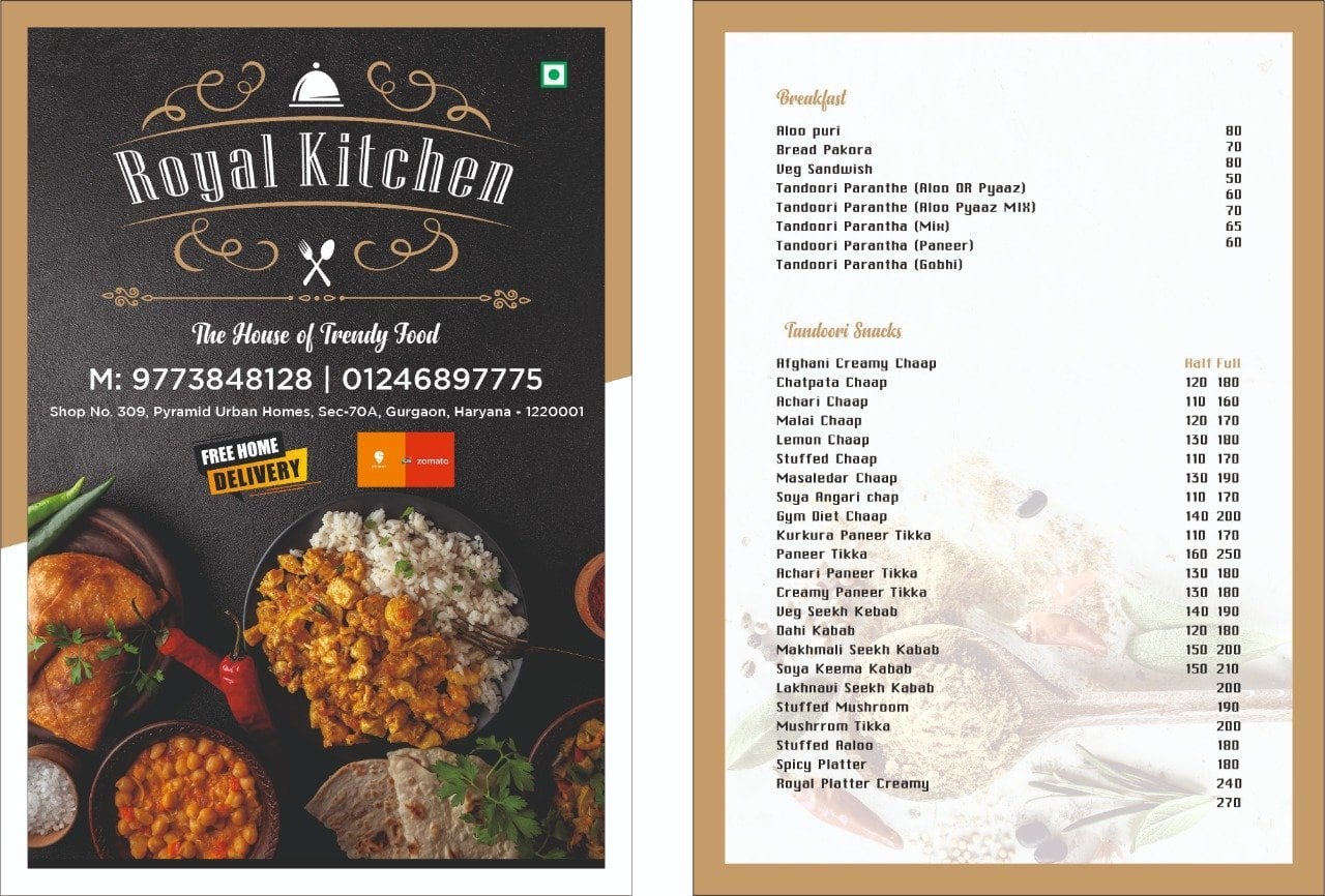 Menu at Royal Kitchen, Gurugram