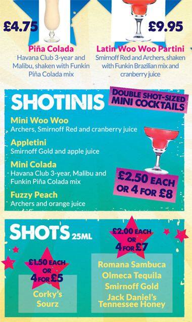 Menu at Reflex pub & bar, Glasgow