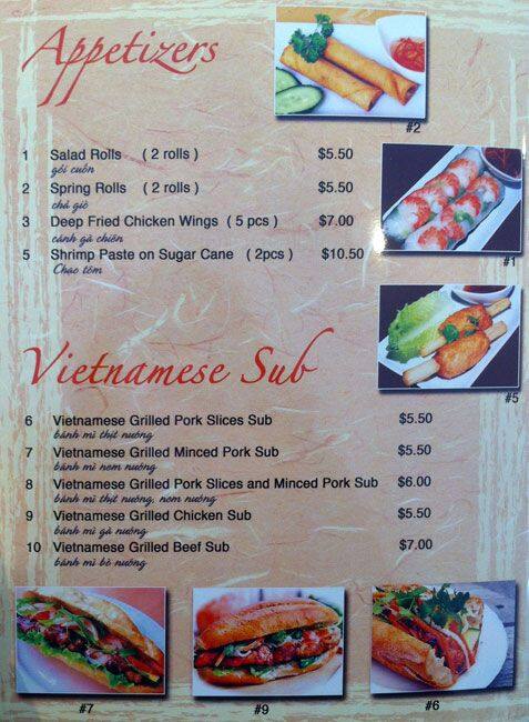 Menu at Pho Triple 8 restaurant, Surrey