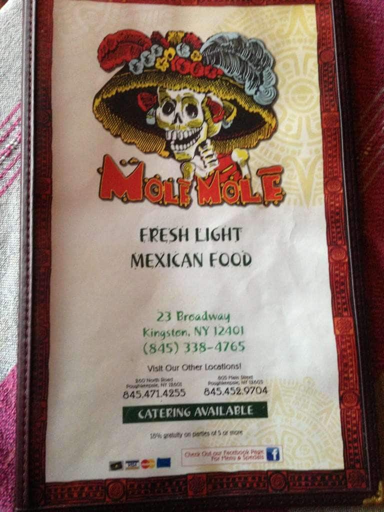 Mole Mole Menu, Menu for Mole Mole, Kingston, Hudson Valley ...