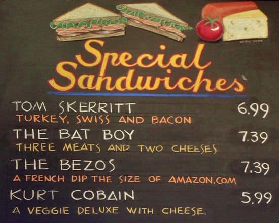 Menu at City Market, Seattle