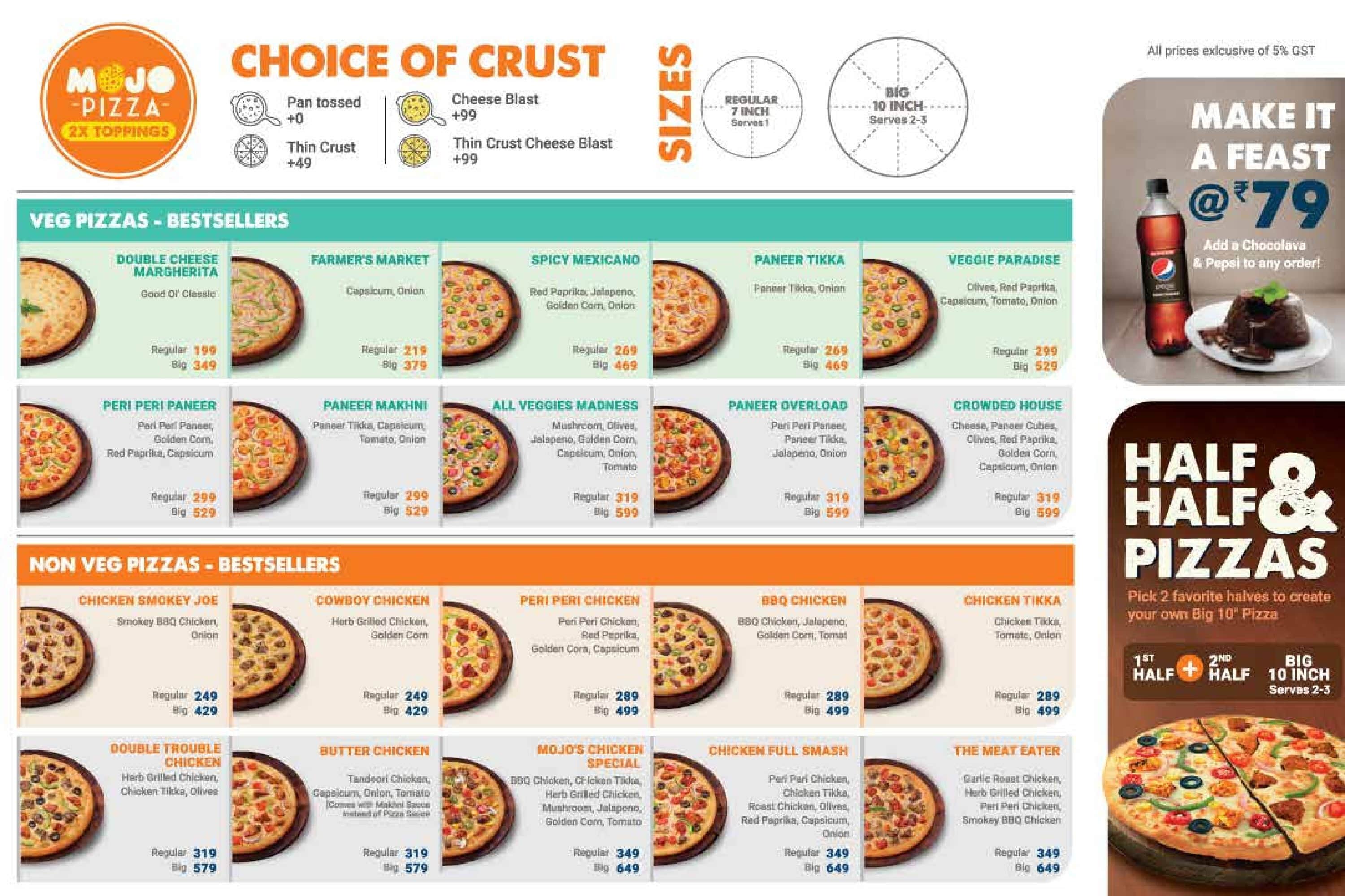Menu of MOJO Pizza - 2X Toppings, Hinjawadi, Pune