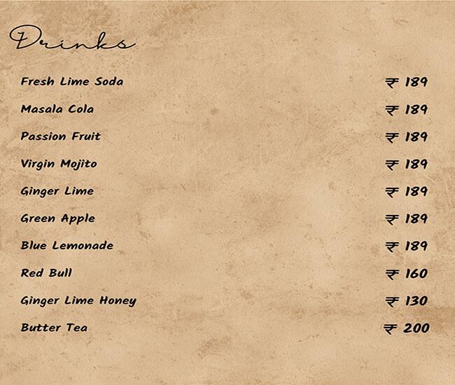 Menu of Blue Poppy-Thakali, Camac Street Area, Kolkata