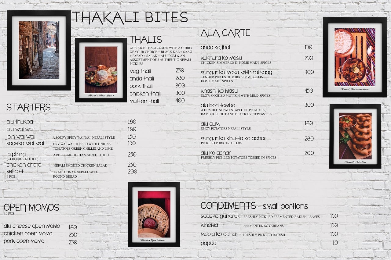 Menu of Blue Poppy-Thakali, Camac Street Area, Kolkata