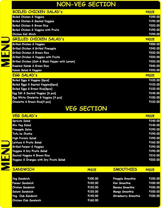 Menu of Mr Mellozz, Rajouri Garden, New Delhi