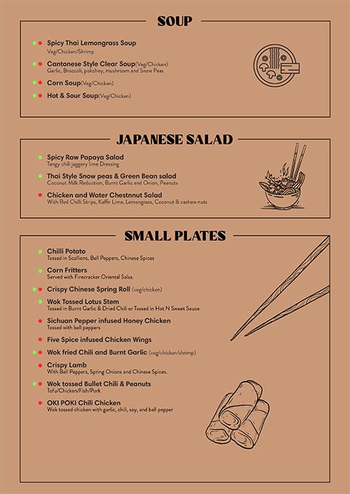 Menu of Oki Poki - Sushi, Dimsum & More, Khan Market, New Delhi