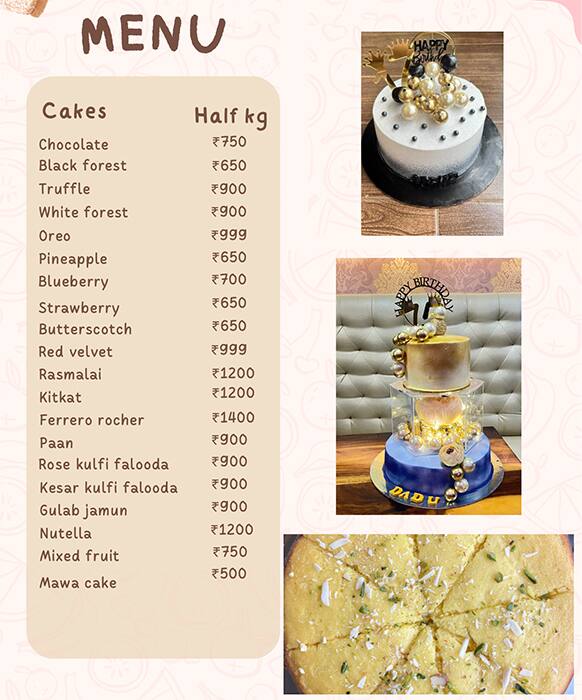 Menu of Pracks, Mira Road, Mumbai