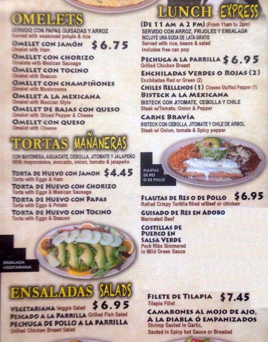 Menu at El Rey Del Taco & Burritos restaurant, Chicago, S California Ave