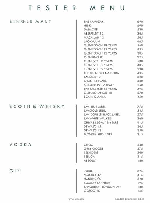 Menu of Woodpecker, Hazratganj, Lucknow