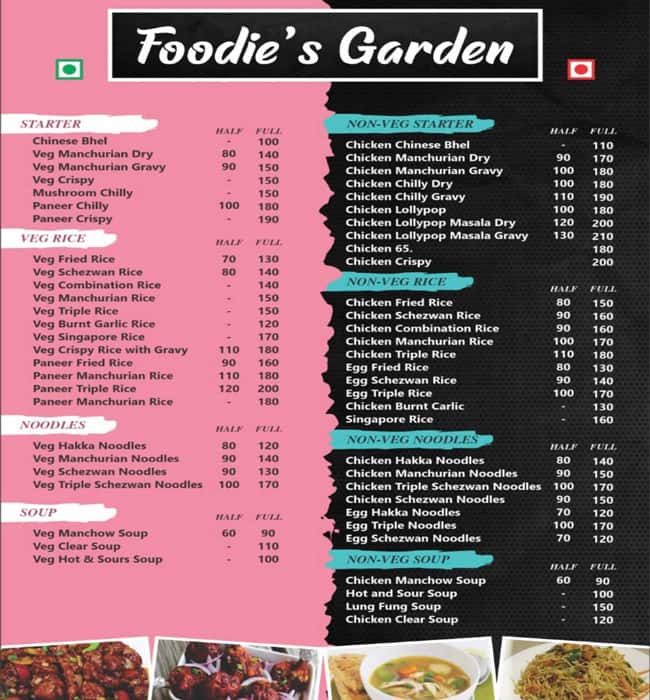 Menu of Foodies Garden, Old Panvel, Navi Mumbai