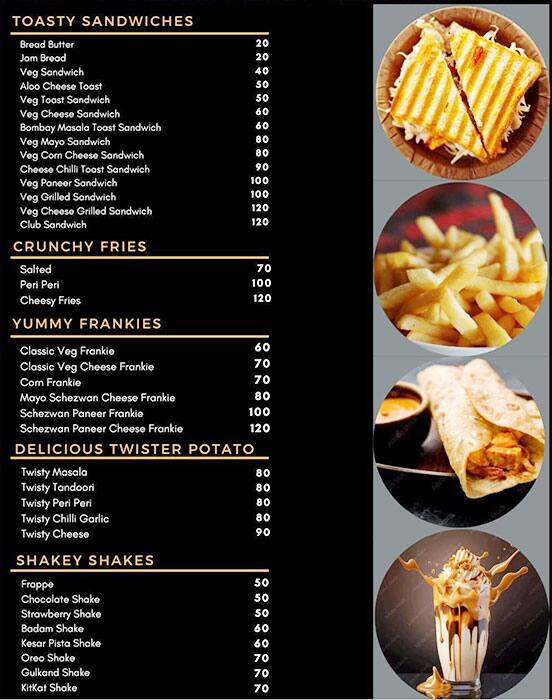 Menu of Toasty Treats, Chandan Nagar, Pune