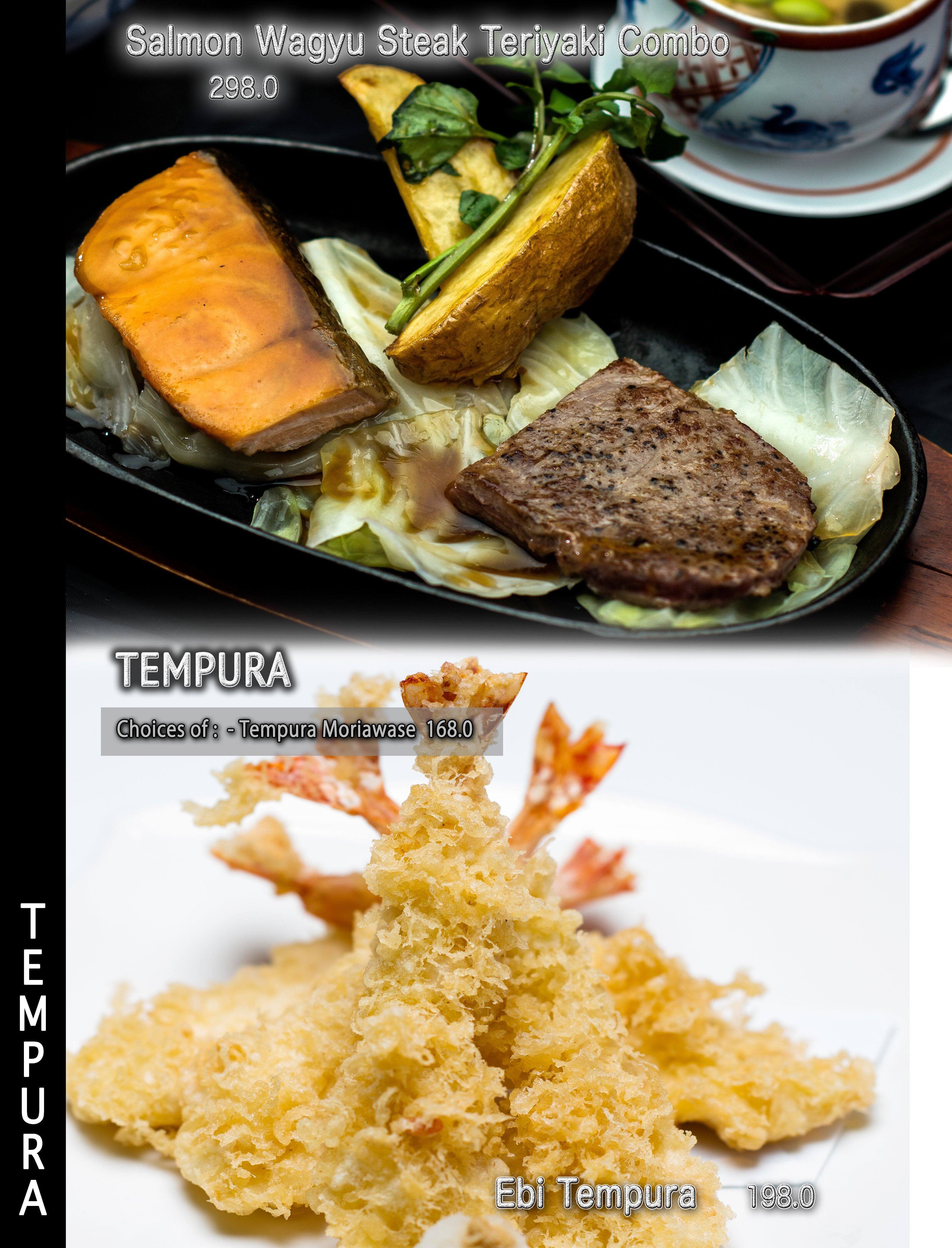 Menu at Katsura Plaza Senayan restaurant, Central Jakarta